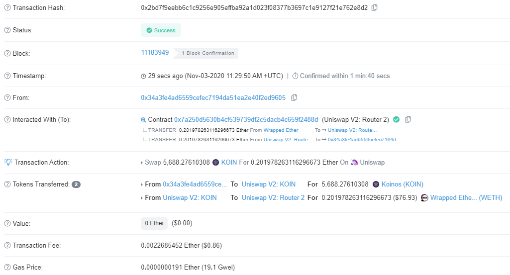 Koinos - Quitting The Miner And Selling All KOIN | PeakD