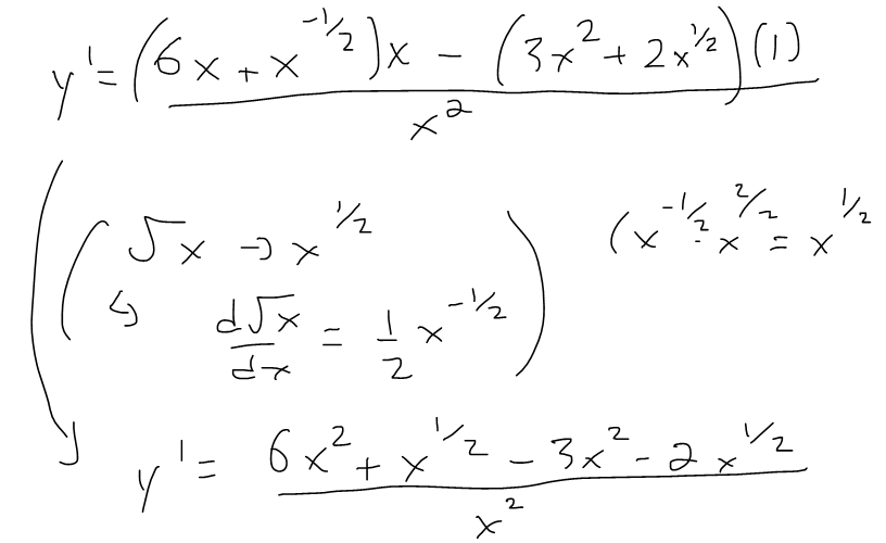 Quotient Rule for Derivatives: Example on Avoiding It | PeakD