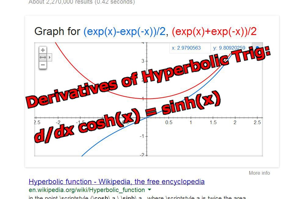 Derivatives of Hyperbolic Trigonometry: cosh(x) | PeakD Derivatives of Hyperbolic Trigonometry: cosh(x) | PeakD