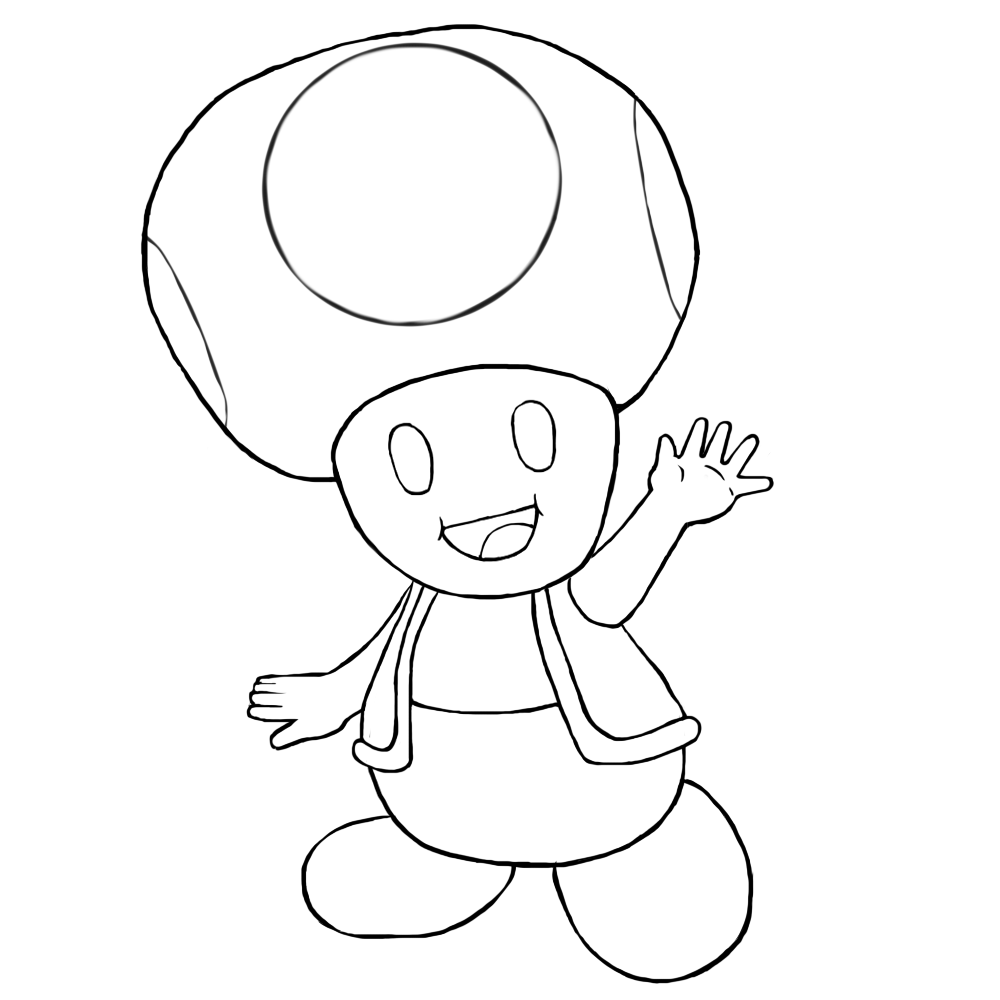 Mario Kart Toad Coloring Pages