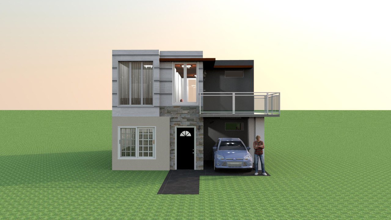 2 Storey House Floor Plan With Perspective