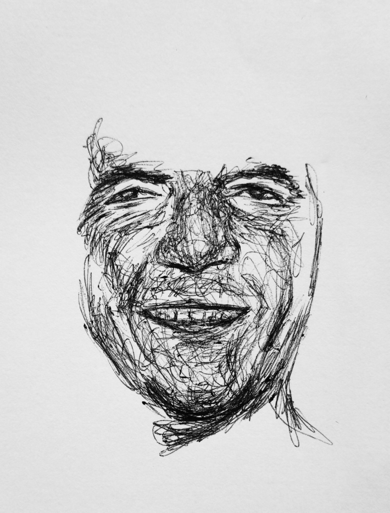 Scribble Drawing Of Simon Cowell