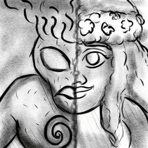 Drawing Te Fiti and Teka — Hive