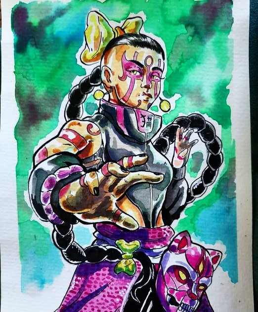 Ilustrando personaje en acuarelas. / Illustrating character in ...