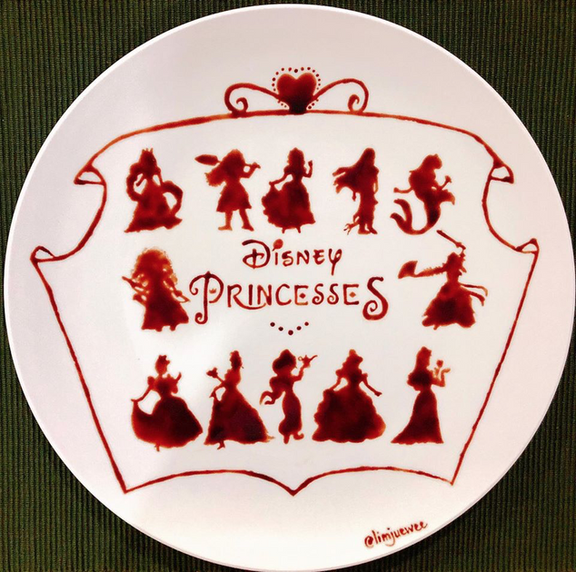 Disney Princesses chocolate painting and 出前一丁 27 July | PeakD