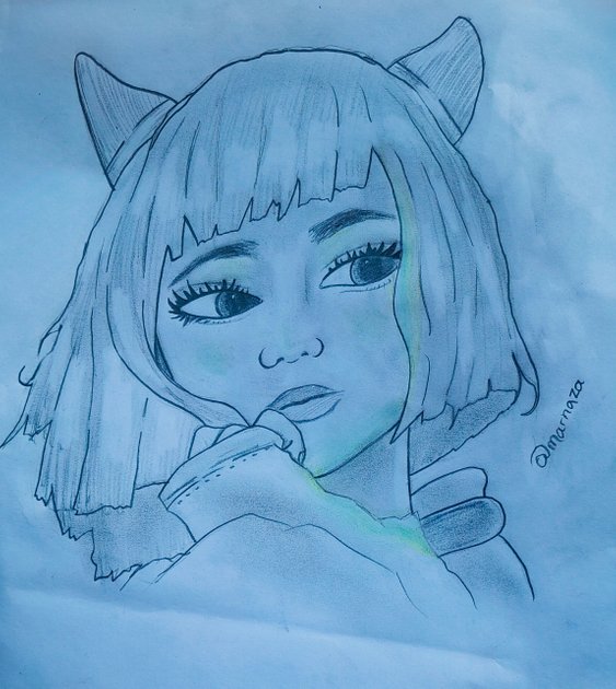 Pencil Drawing Anime Girl Peakd