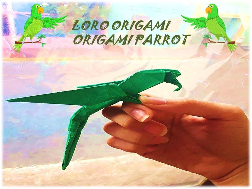 DIY Loro origami de papel Paso a Paso // Paper Origami Parrot Step by Step{ESP/ENG} | PeakD