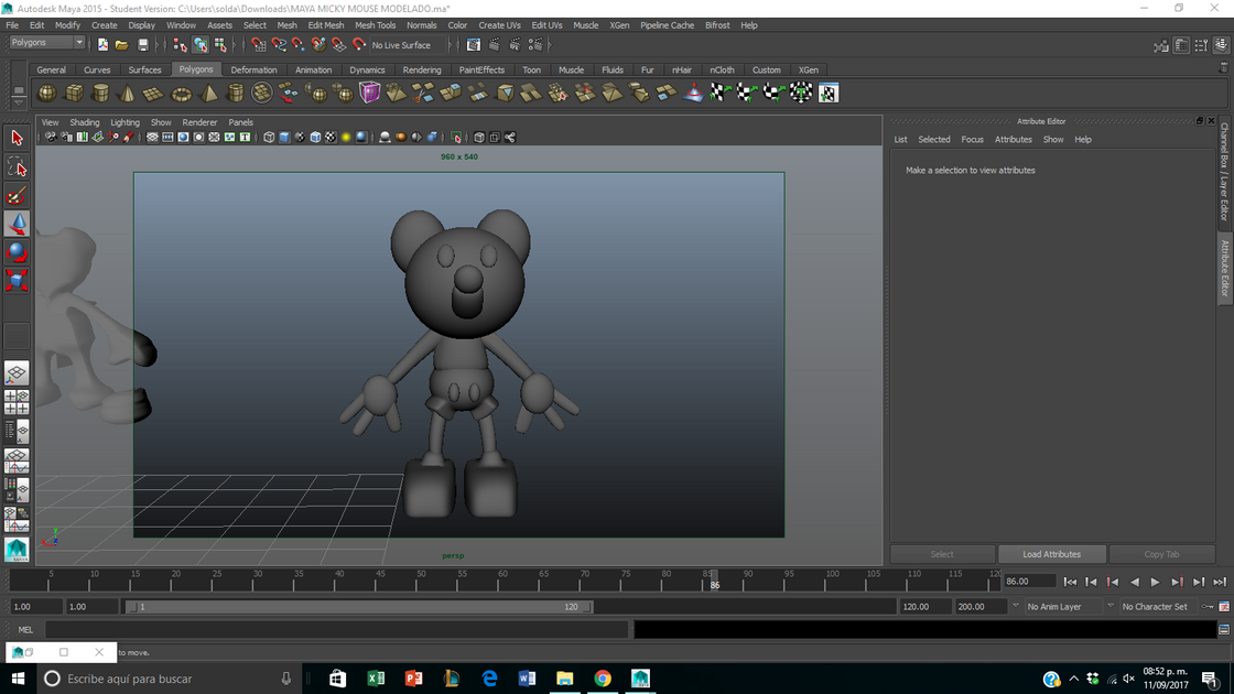 Modelado 3D de Mickey Mouse en Maya | PeakD