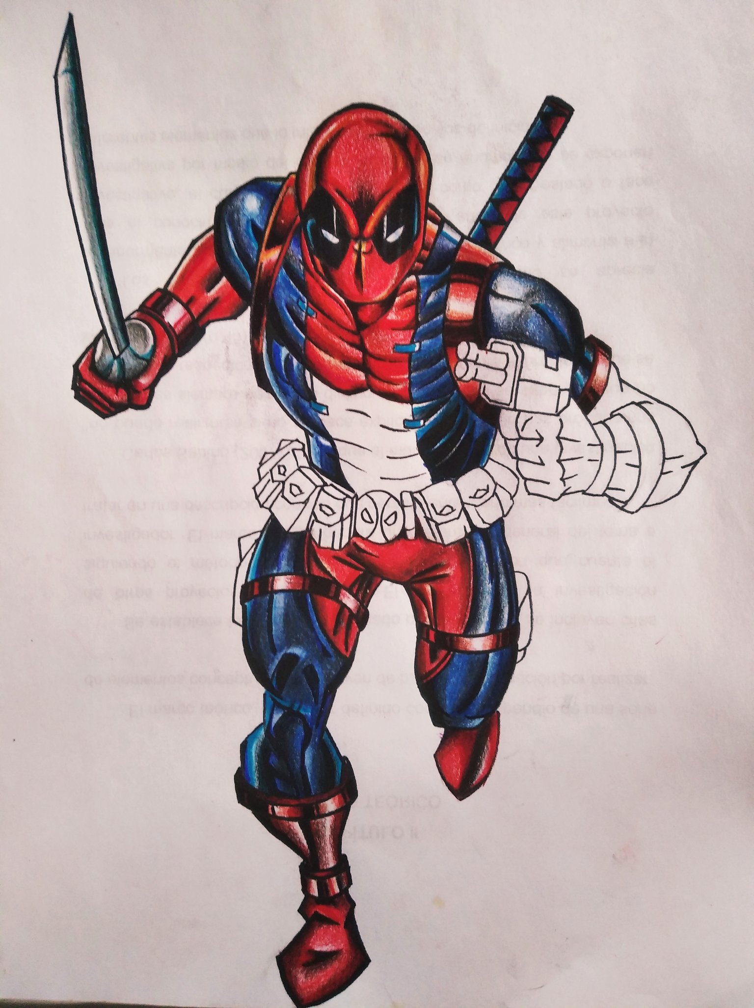 Combinación de colores y marcadores Deadpool/ Deadpool color scheme and ...