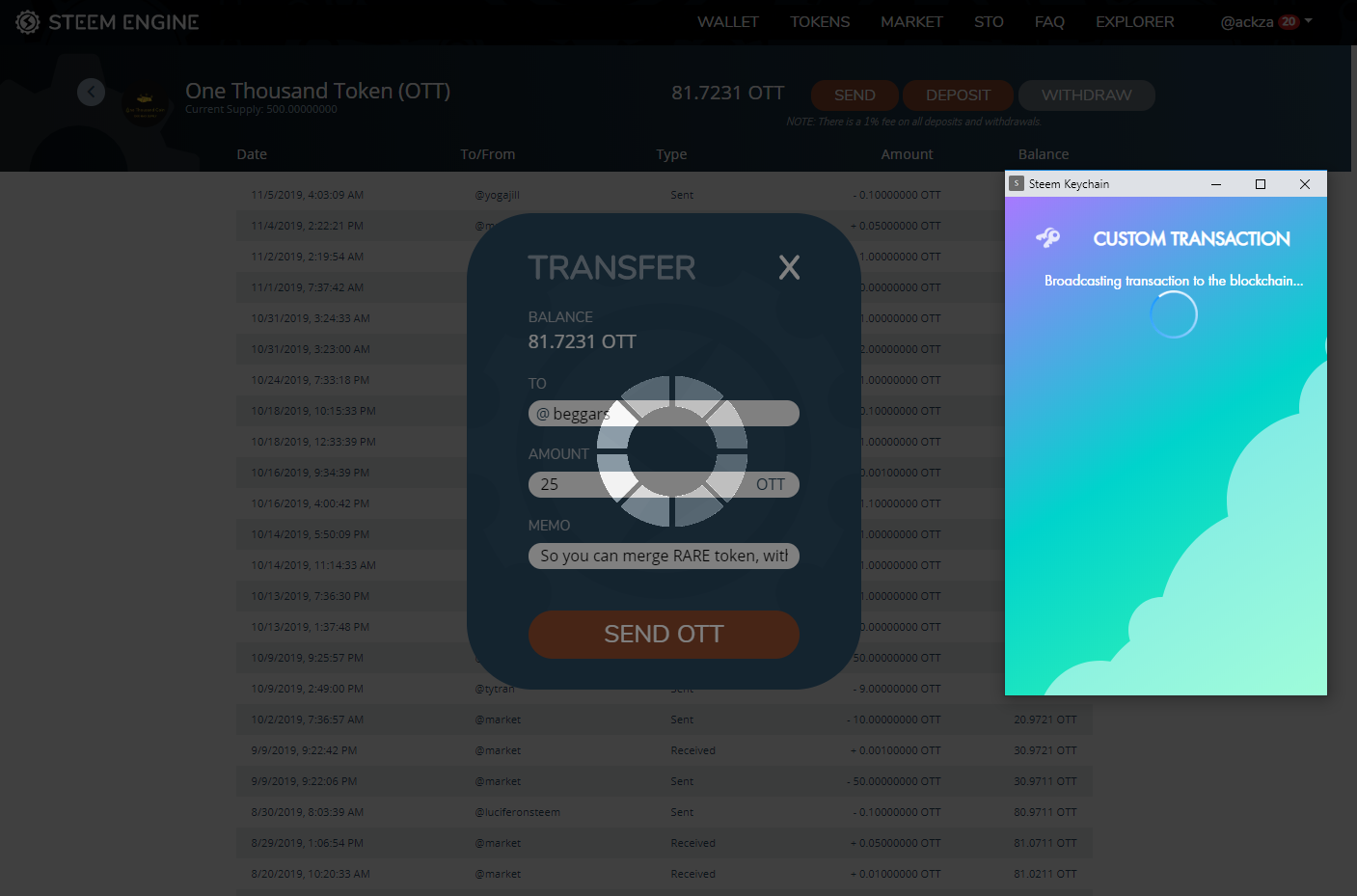 One Thousand Token, now available on Steem-Engine.com as an EOS token ...