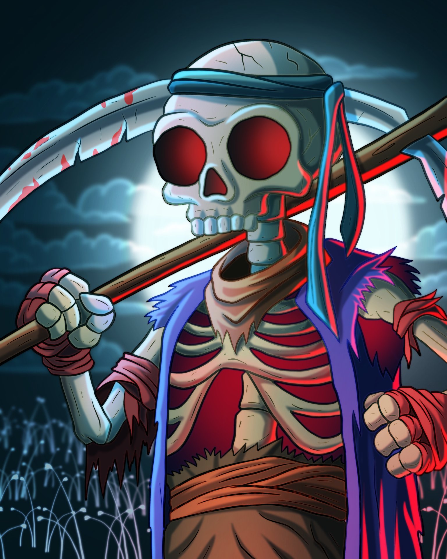 Skeleton Assassin Simpsons Style — Hive