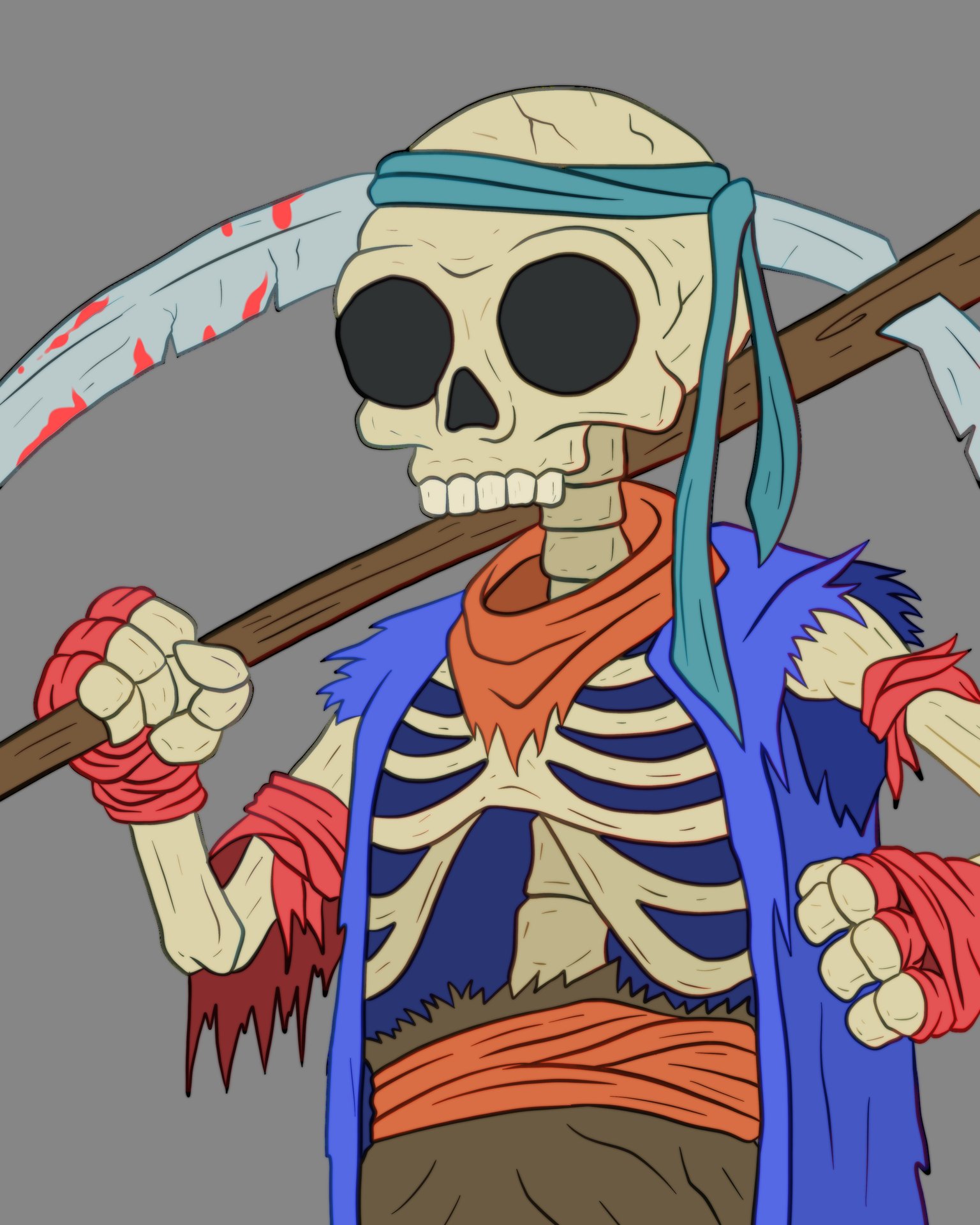 Skeleton Assassin Simpsons Style — Hive