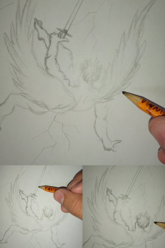 Fallen Angel Drawing Design — Hive