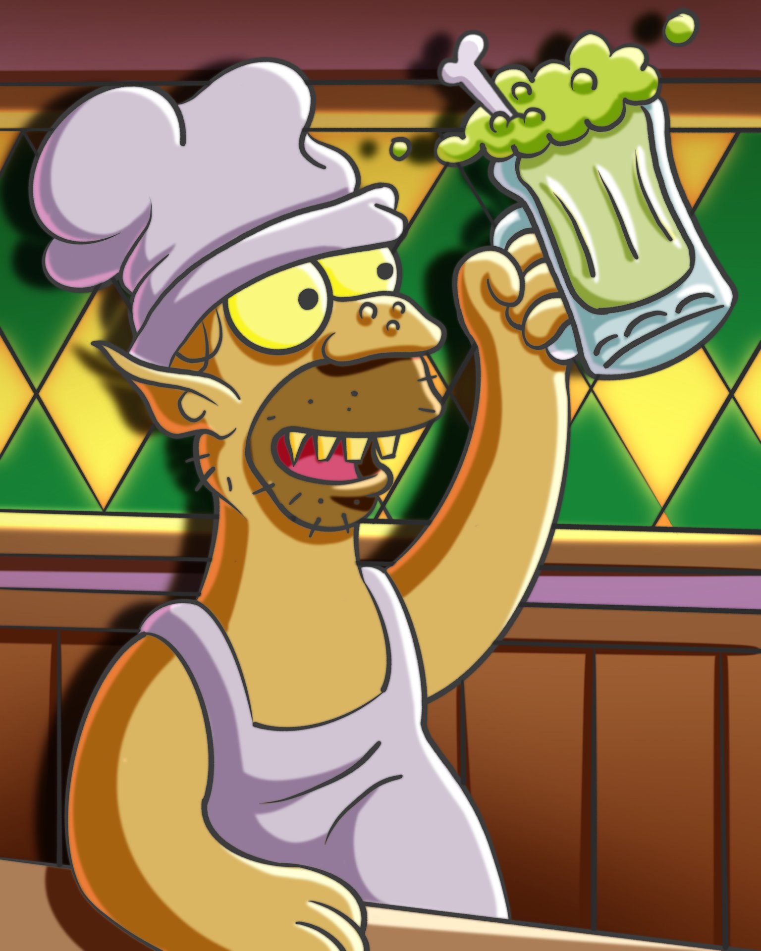 Goblin Chef Simpsons Style — Hive
