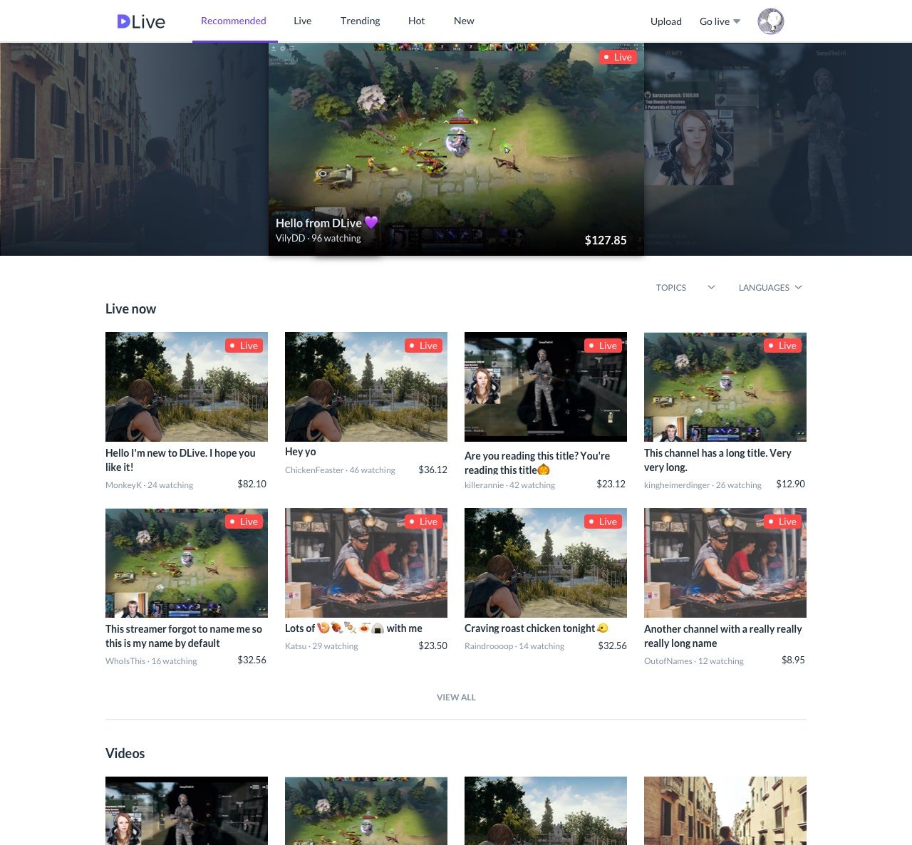 DLive - The First Decentralized Live Streaming Platform on Steem! — Hive
