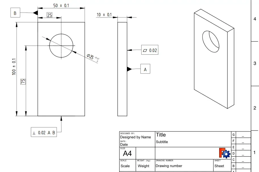 How to Apply GD&T to FreeCAD Drawing — Hive