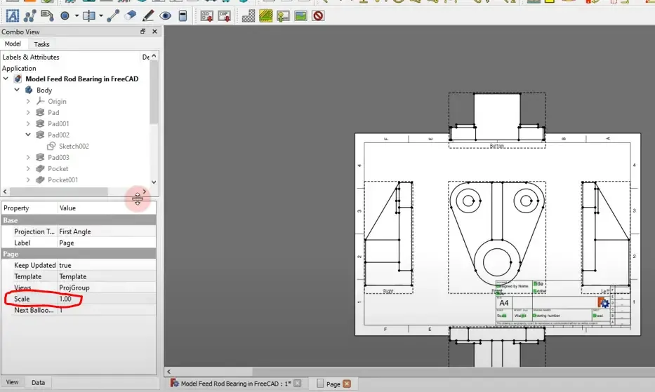 How to use Multi View in FreeCAD Drawing — Hive
