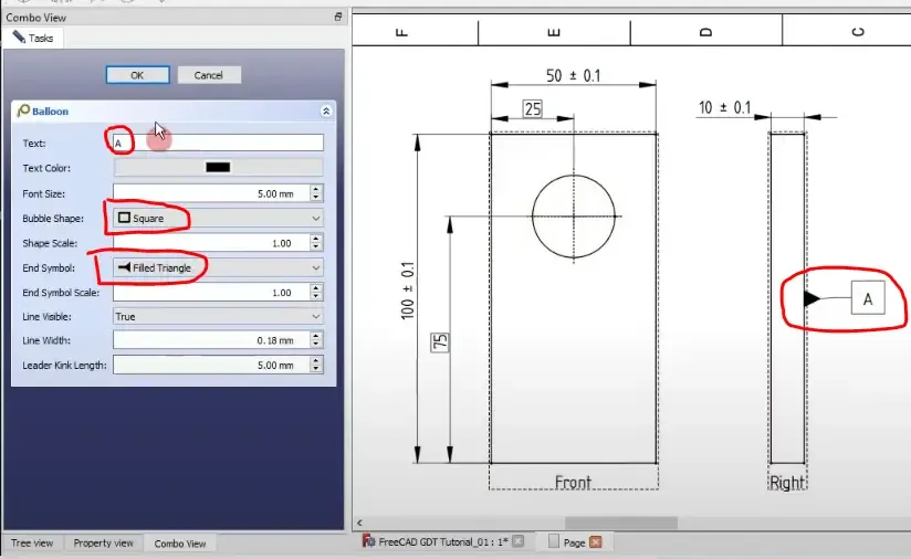 How to Apply GD&T to FreeCAD Drawing — Hive