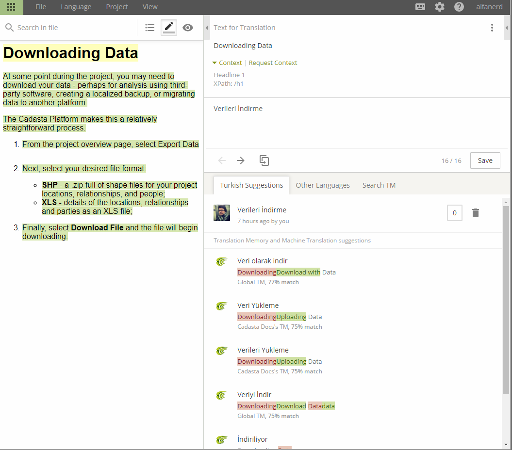 Turkish Translation of Cadasta Docs #2 — Hive