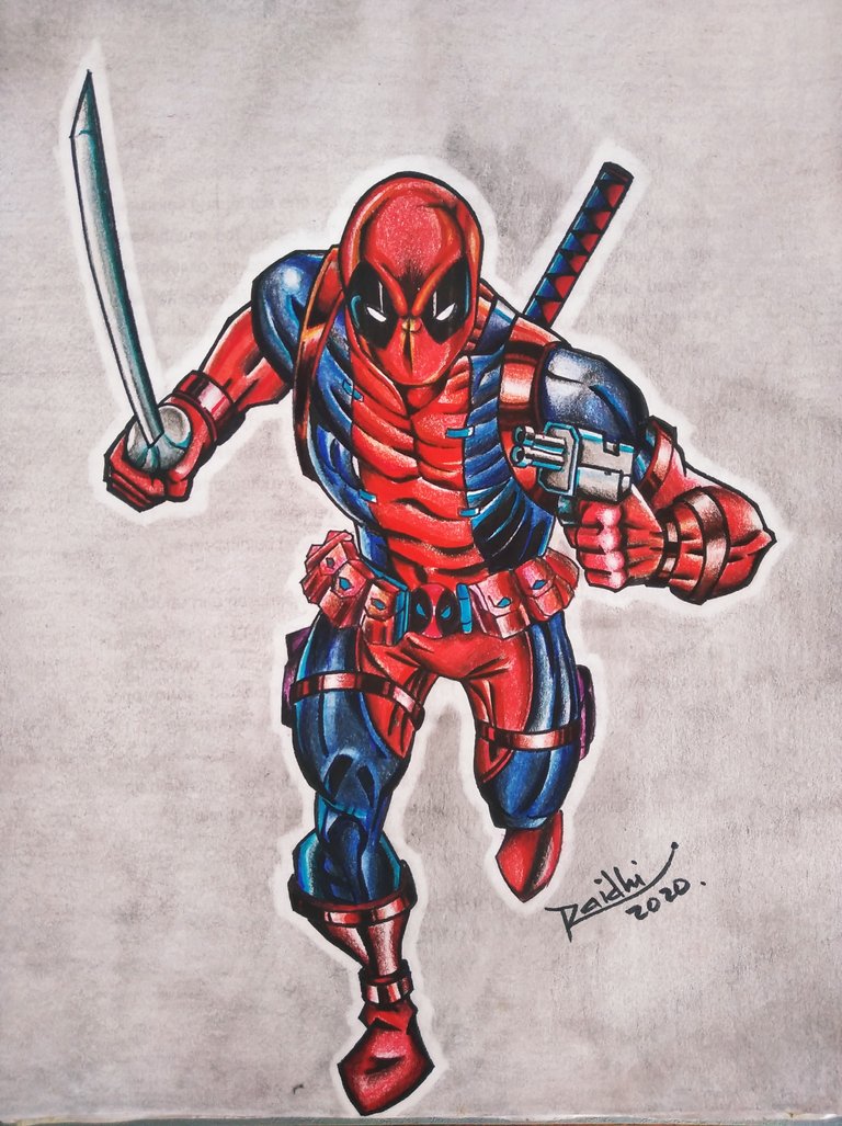 Combinación de colores y marcadores Deadpool/ Deadpool color scheme and ...