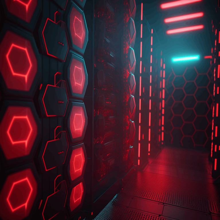 Hive Witness Servers of the future, honeycomb datacenter #aiart of th ...